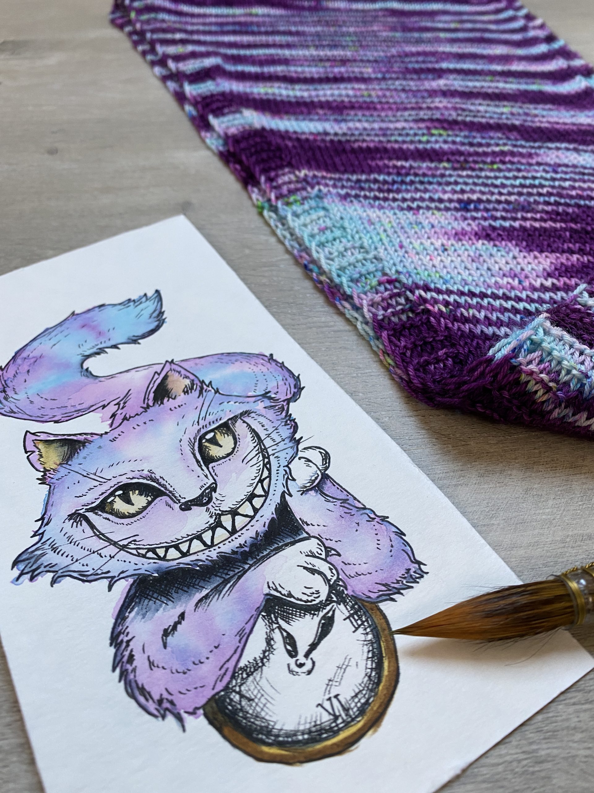 Cheshire Cat Shawl – Heathland Knits